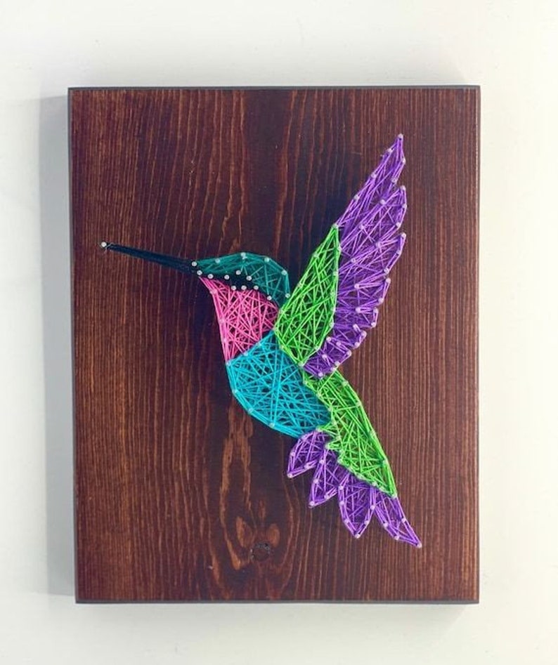 Hummingbird String Art Frame - Etsy
