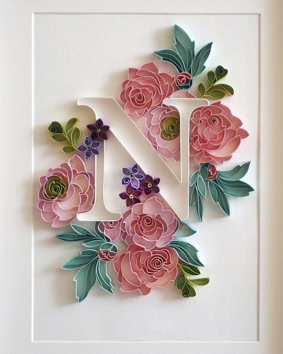Paper Quelling Letters A to Z Quelling Art Frame - Etsy