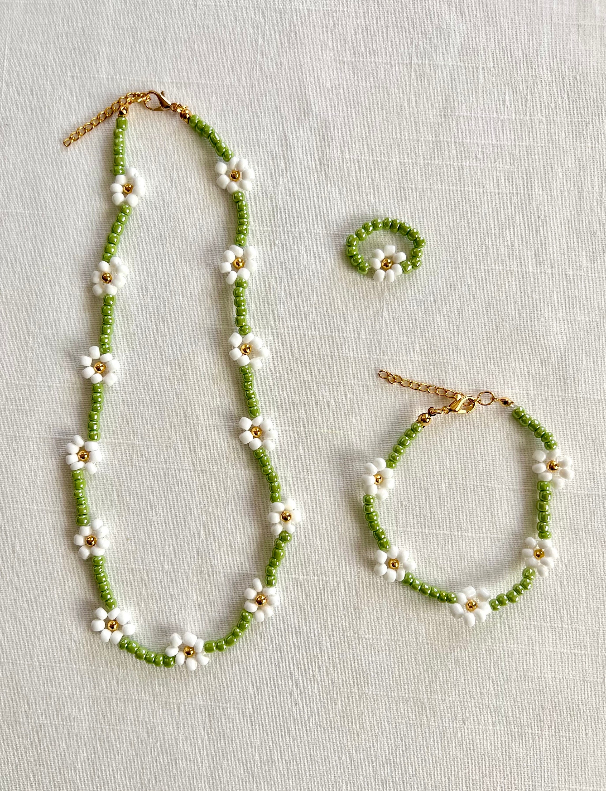 3 Piece Beaded Jewelry Set - Etsy