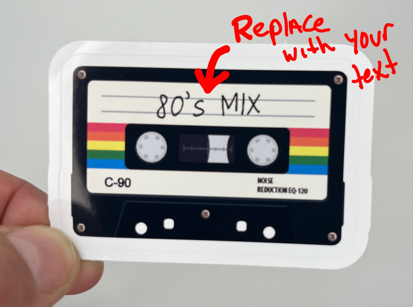 Personalized Retro Cassette Tape Stickers Set - Personalized Decals ...