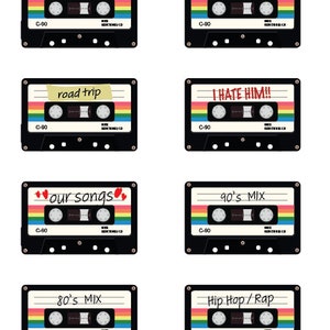 Personalized Retro Cassette Tape Stickers Set - Personalized Decals ...