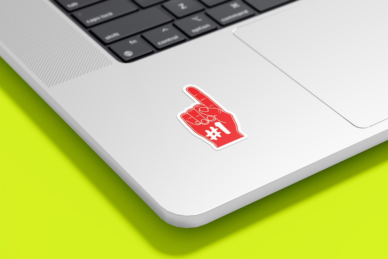 Foam Finger Sticker Red Sports Fan Decal Supportive Team Cheer Sticker ...