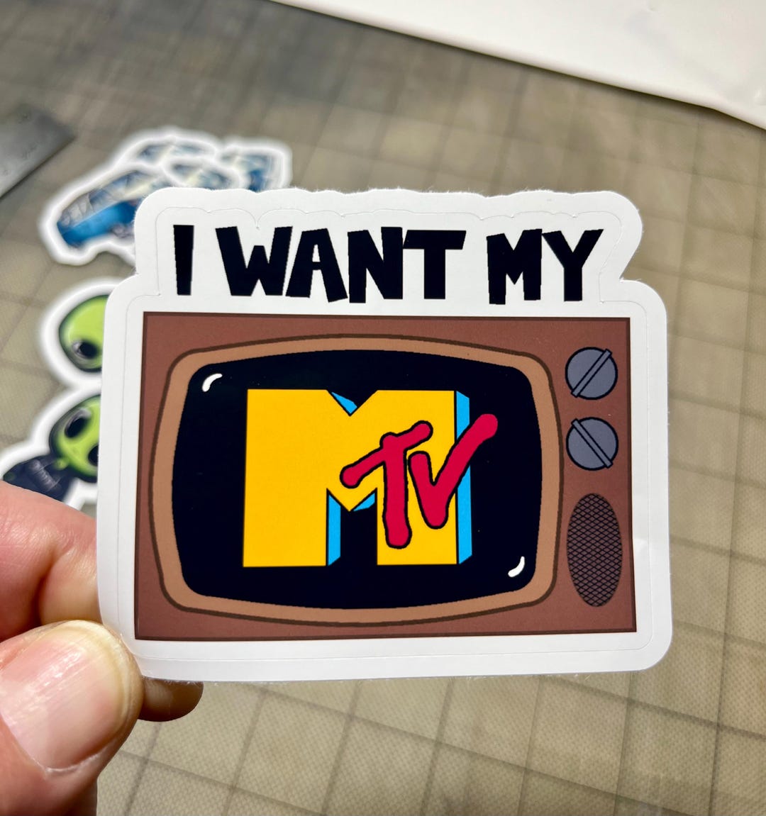 I Want My MTV Sticker - Retro TV Custom Gift Decal - Etsy