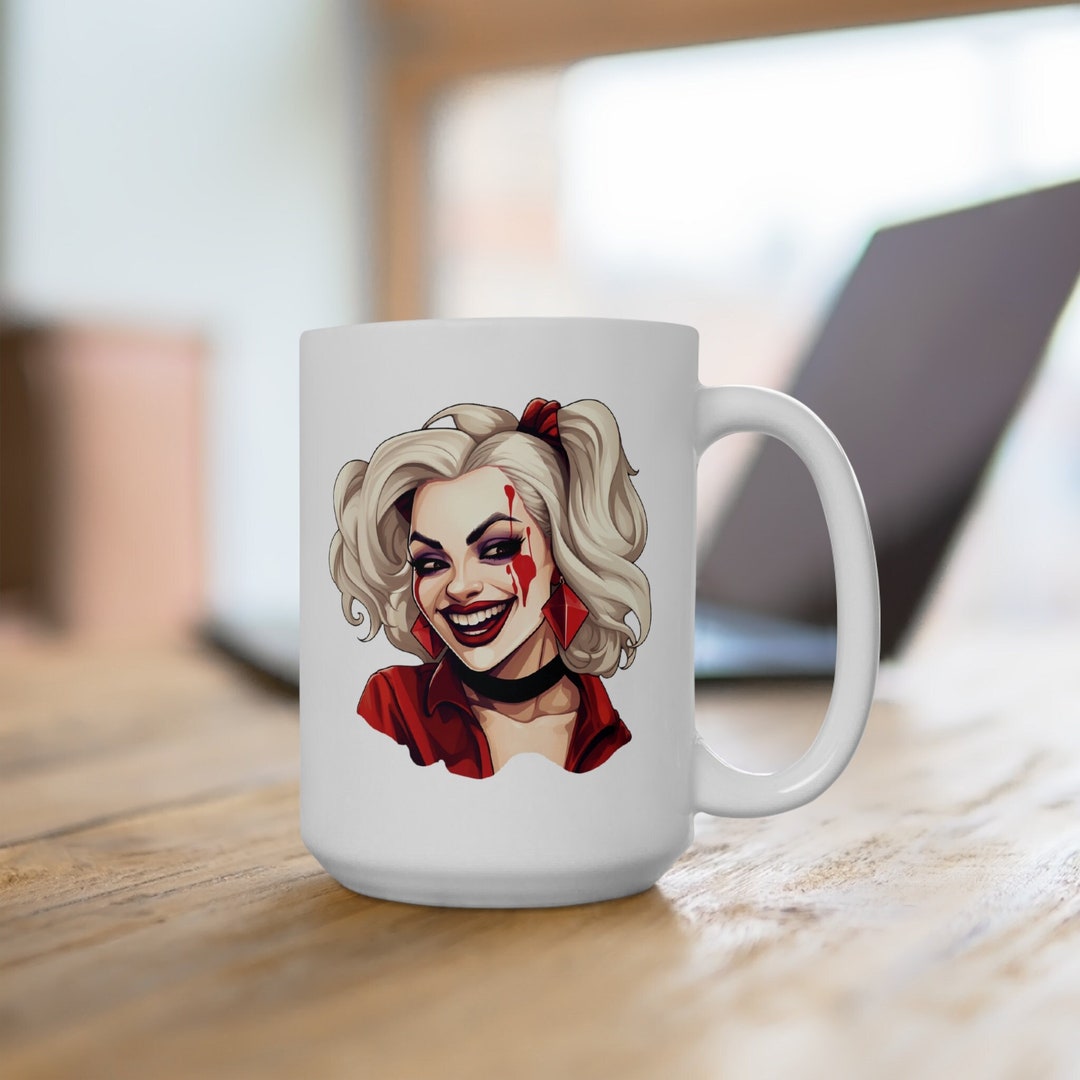 Harley Jester 15 Oz Coffee Mug - Unique Cosplay Collectible Ceramic ...