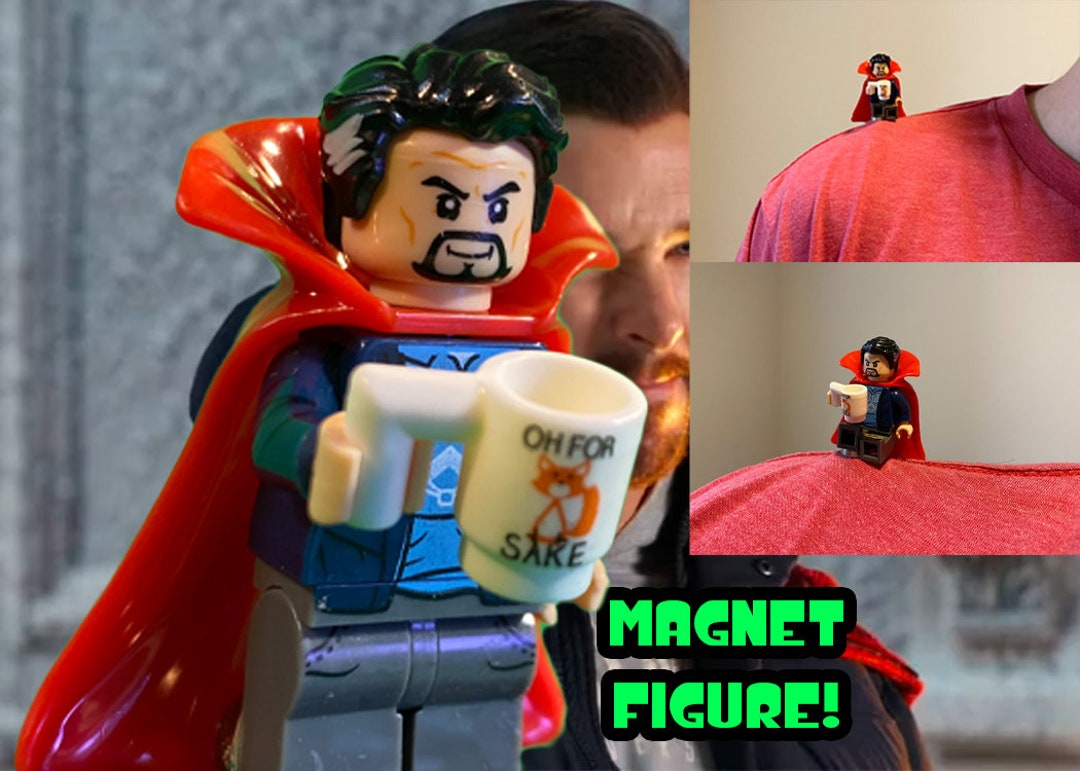 Marvel Block Doctor Strange With Mug Magnet Figure Pin for Shirts ...