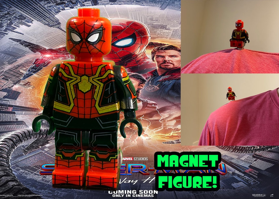 Marvel Block Spider-man Tom Holland Magnet Figure Pin for Shirts, Vests ...