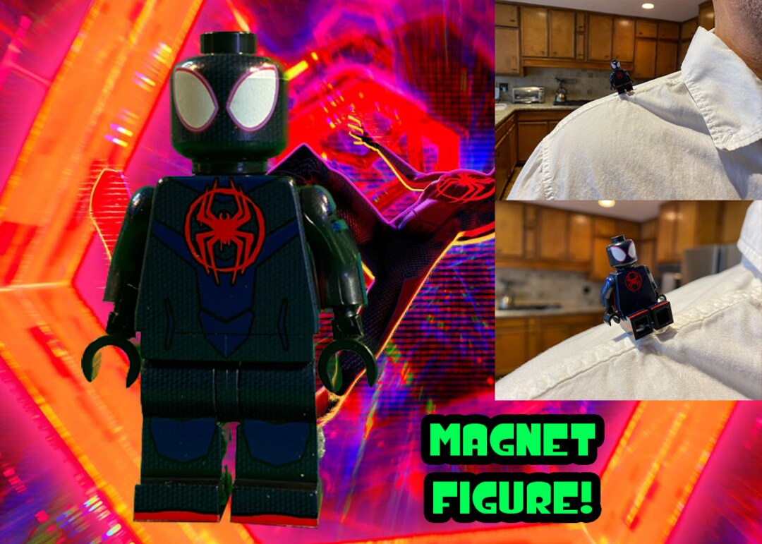 Marvel Block Spider-man Magnet Figure Pin, for Shirts, Vests and ...