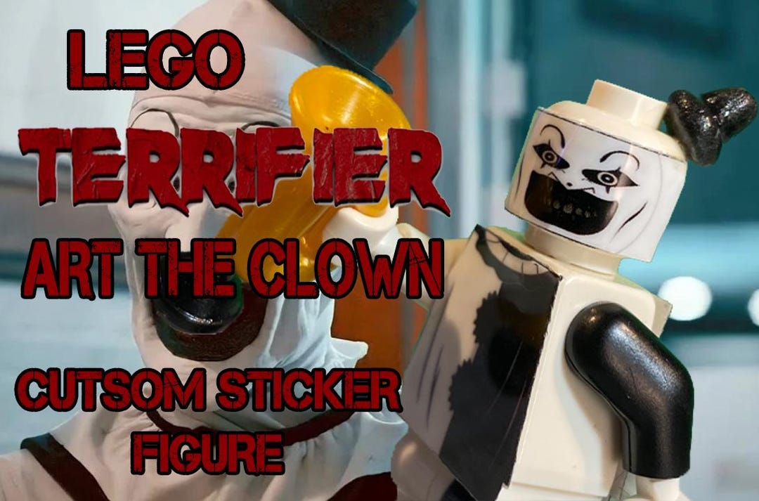 CUSTOM Lego TERRIFIER Art the Clown Sticker Figure With Prints and ...