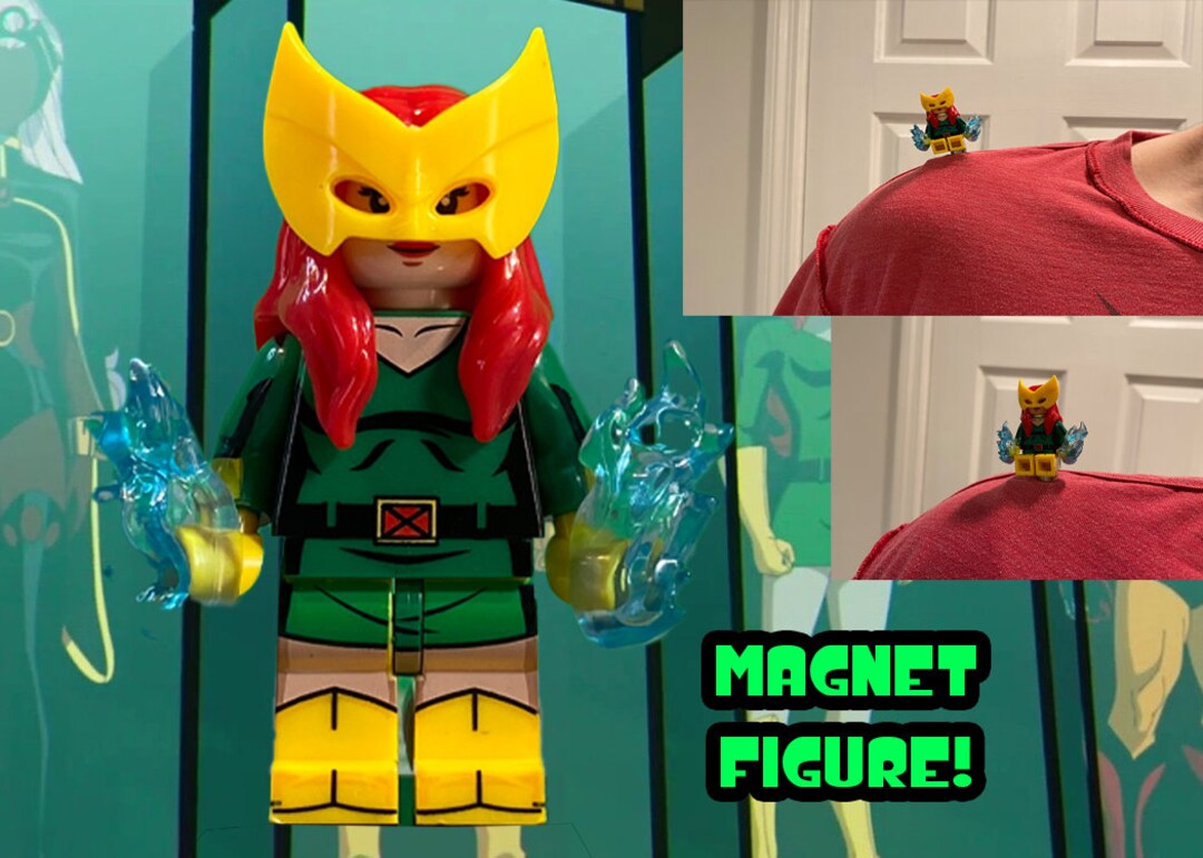 Marvel Block Marvel Girl Classic Magnet Figure Pin for Shirts, Vests ...