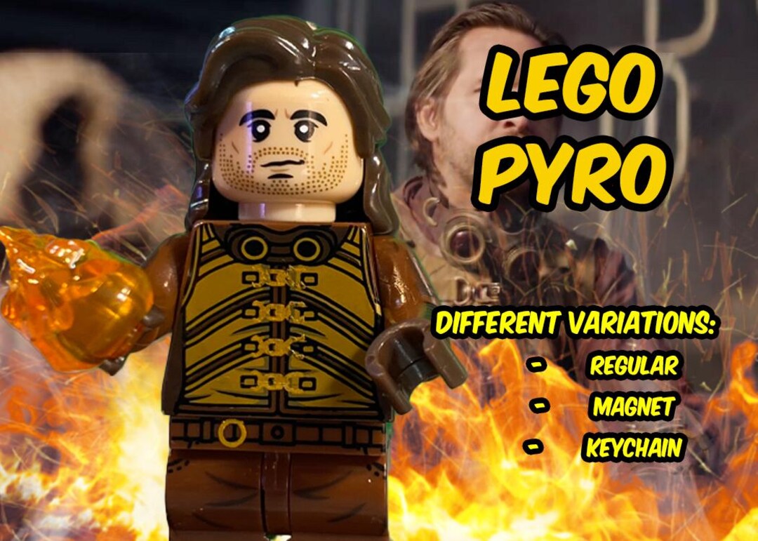 Marvel Block PYRO X-men Minifigures Regular, Keychain,magnet; Deadpool ...