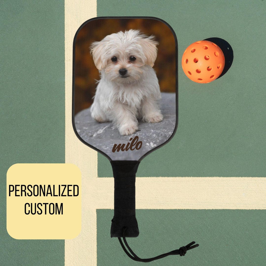Personalized Dog Pickleball Paddle,custom Pet Photo Pickleball Racket ...