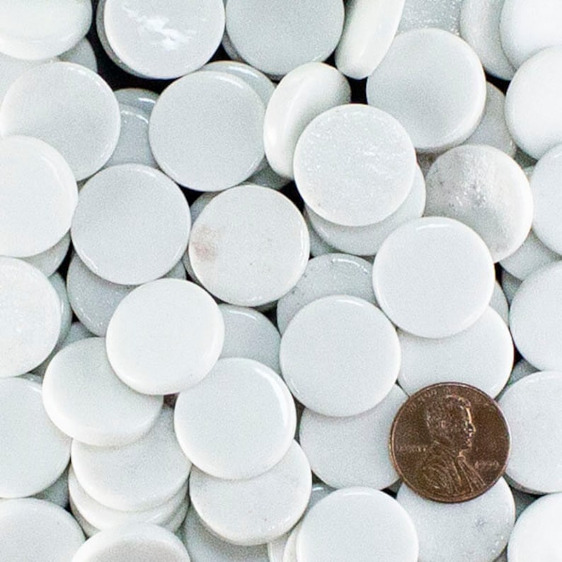 Round Glass Mosaic Tiles - Morjo Thinny-pennies™ 20mm (3/4-inch ...