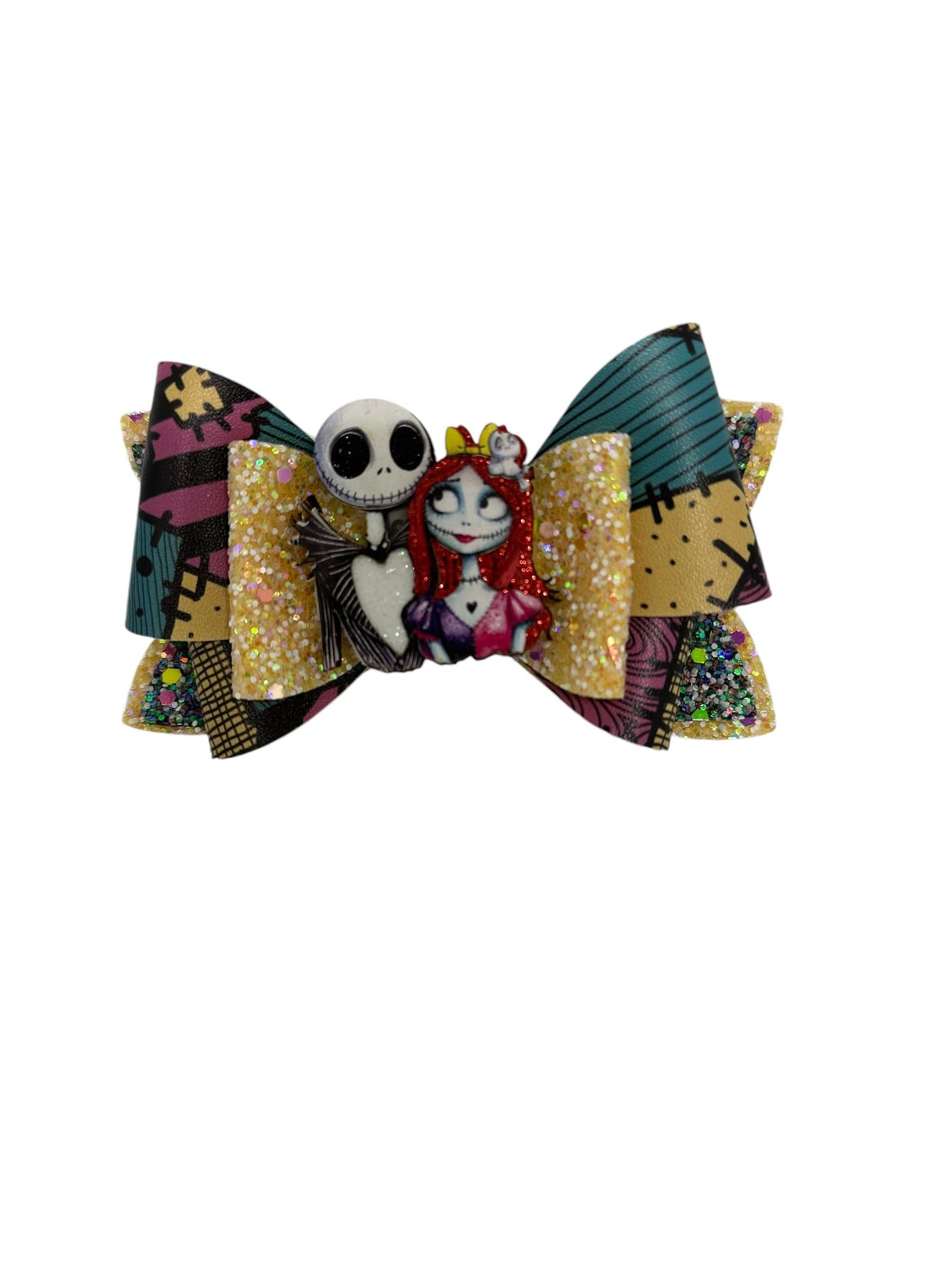 Halloween Bows, Sally and Jack Pigtail Bows, Nightmare Bow, Birthday ...
