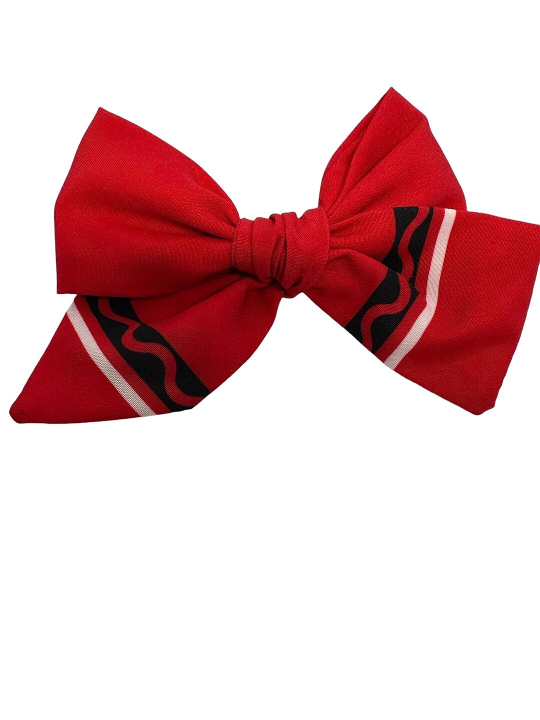 Back to School Bow, Red Crayon Bow, Red Crayon Pigtail Bows, Cute ...