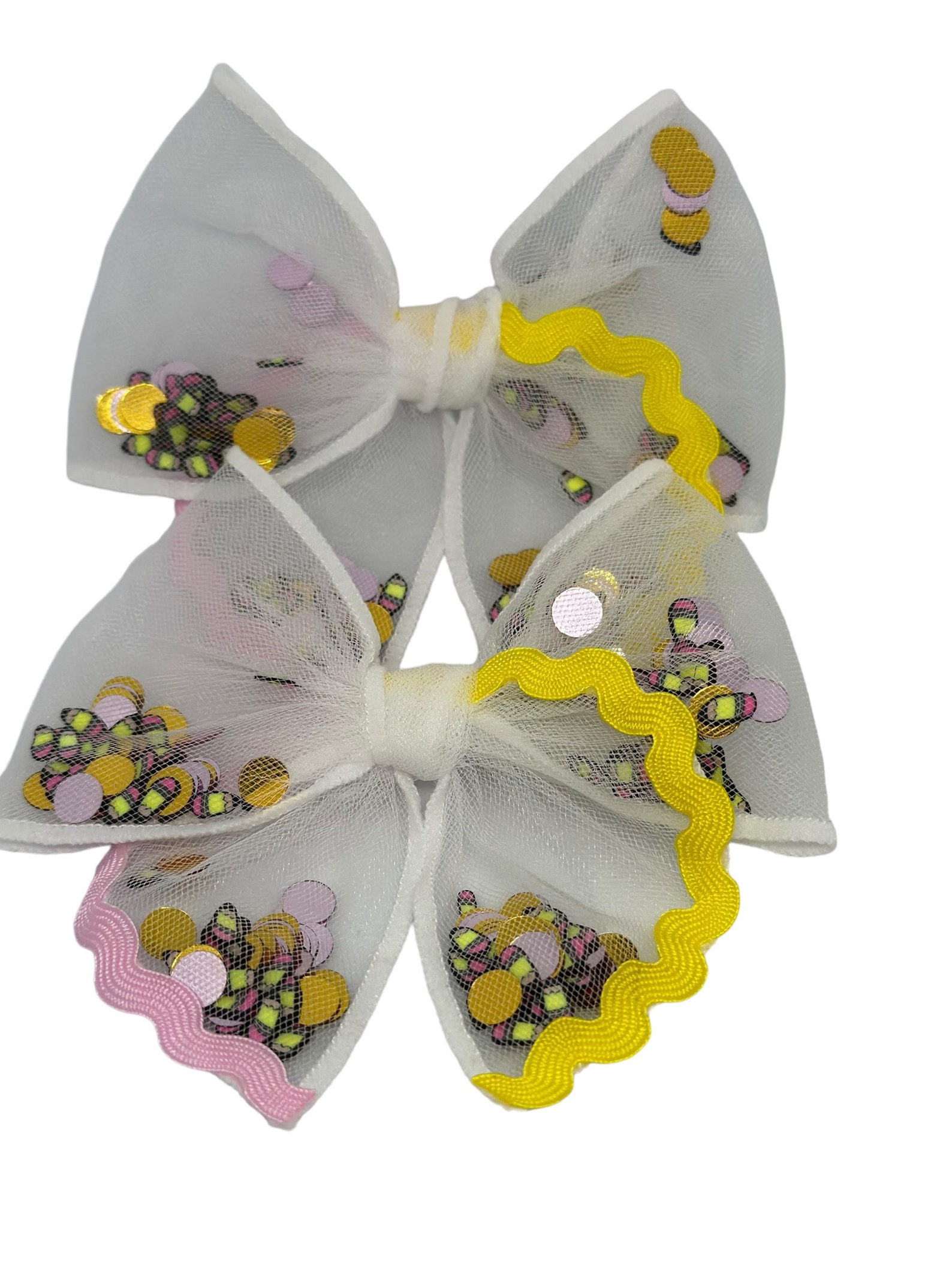 Back to School Bow, Pencil Shaker Bow, Girls School Shaker Bow, Mesh ...