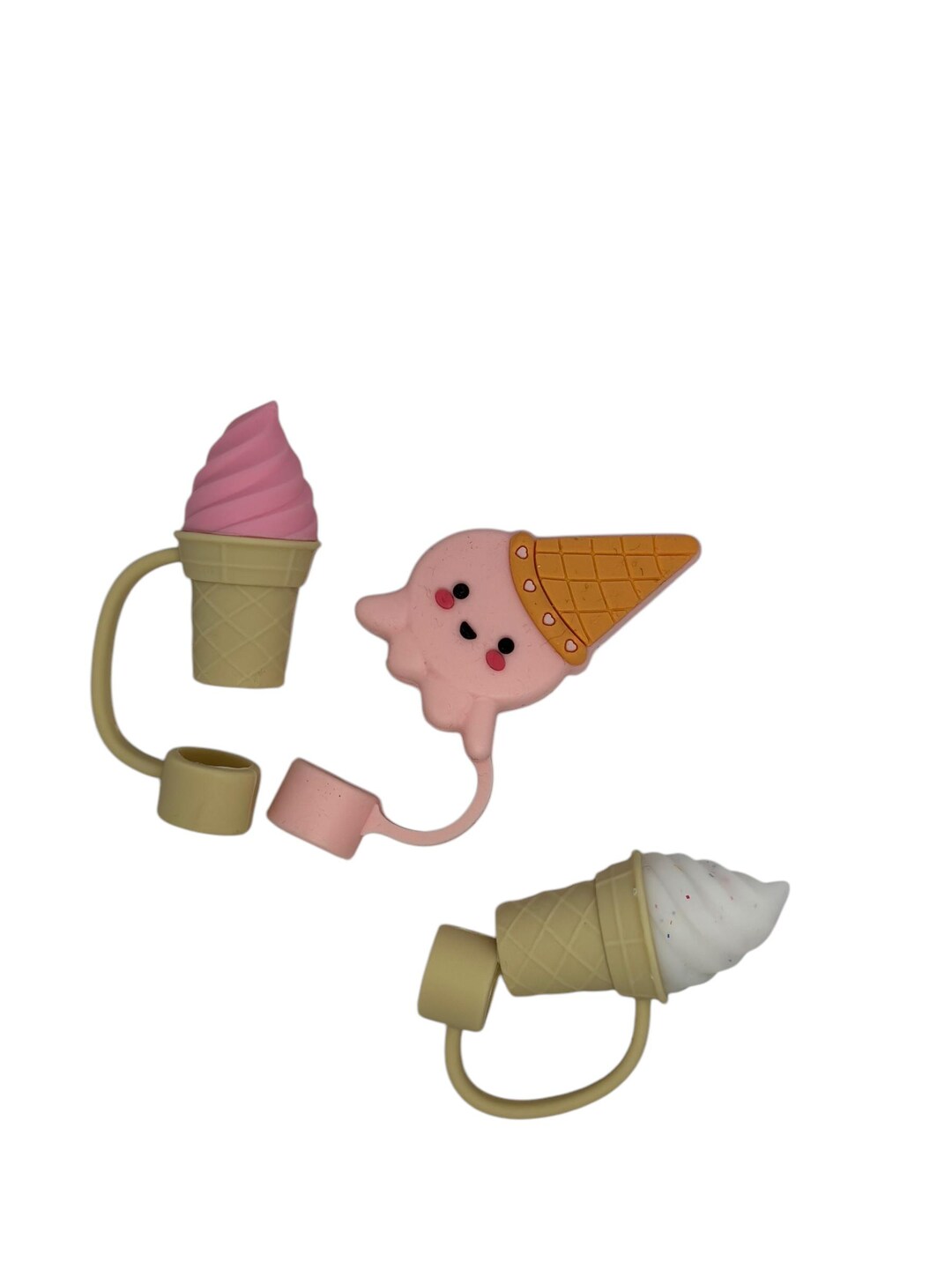 Ice Cream Cone Straw Topper, Straw Toppers, Tumbler Decorations ...