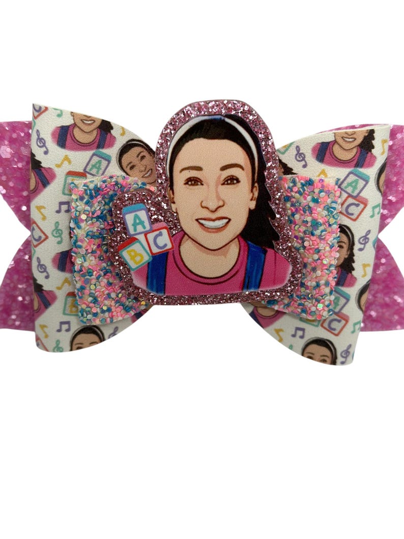 ABC Miss Rachel Bows, Pink ABC Bows, ABC Song, Pigtail Bows, Cute Girls ...