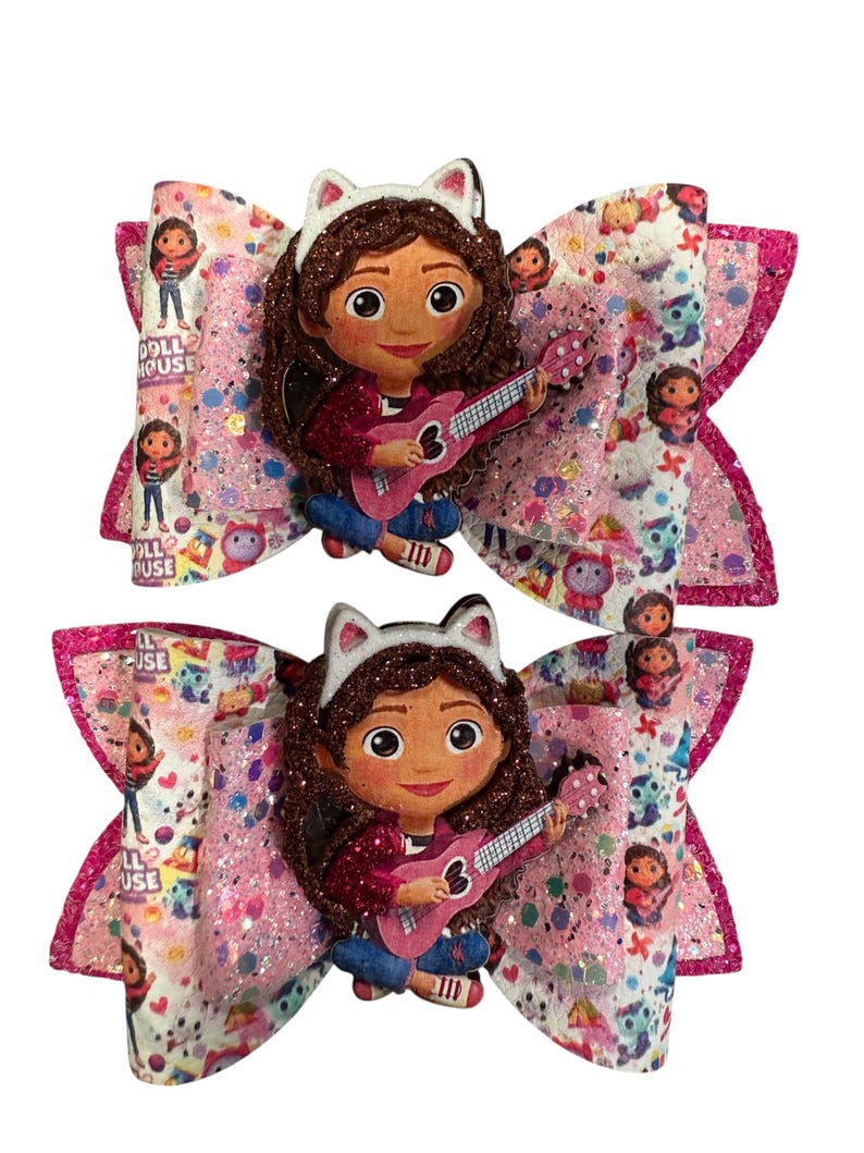 Gabby Hair Bow, Girl and Her Cat Hair Bow, Cute Gifts for Girls ...