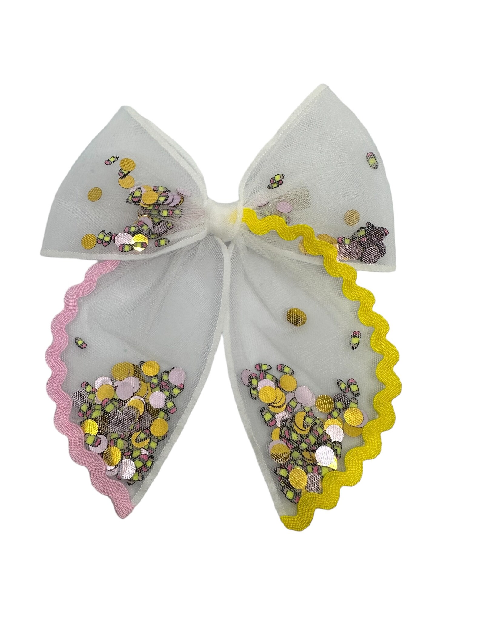 Back to School Bow, Pencil Shaker Bow, Girls School Shaker Bow, Mesh ...