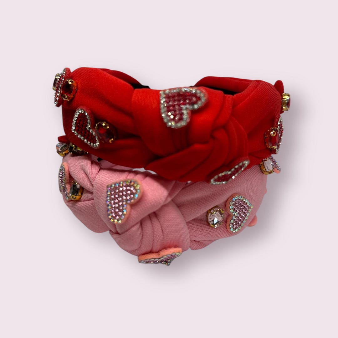 Valentine's Day Headbands, Diamond Heart Headbands, Rhinestone ...