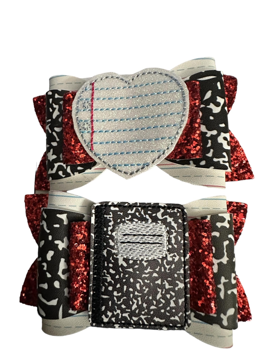 Back to School Pigtail Bows, Pencil and Paper Bows, School Bows, Pencil ...