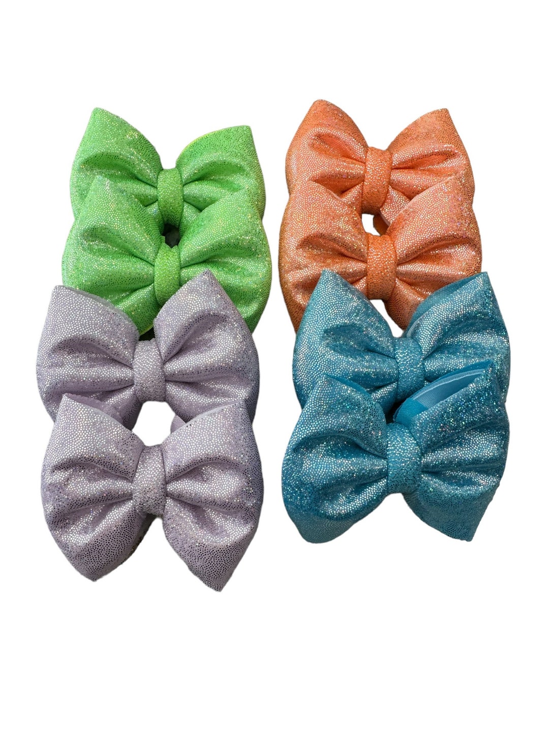 3 Inch Holographic Scuba Bows, Fun Summer Bows, Vibrant Colorful ...
