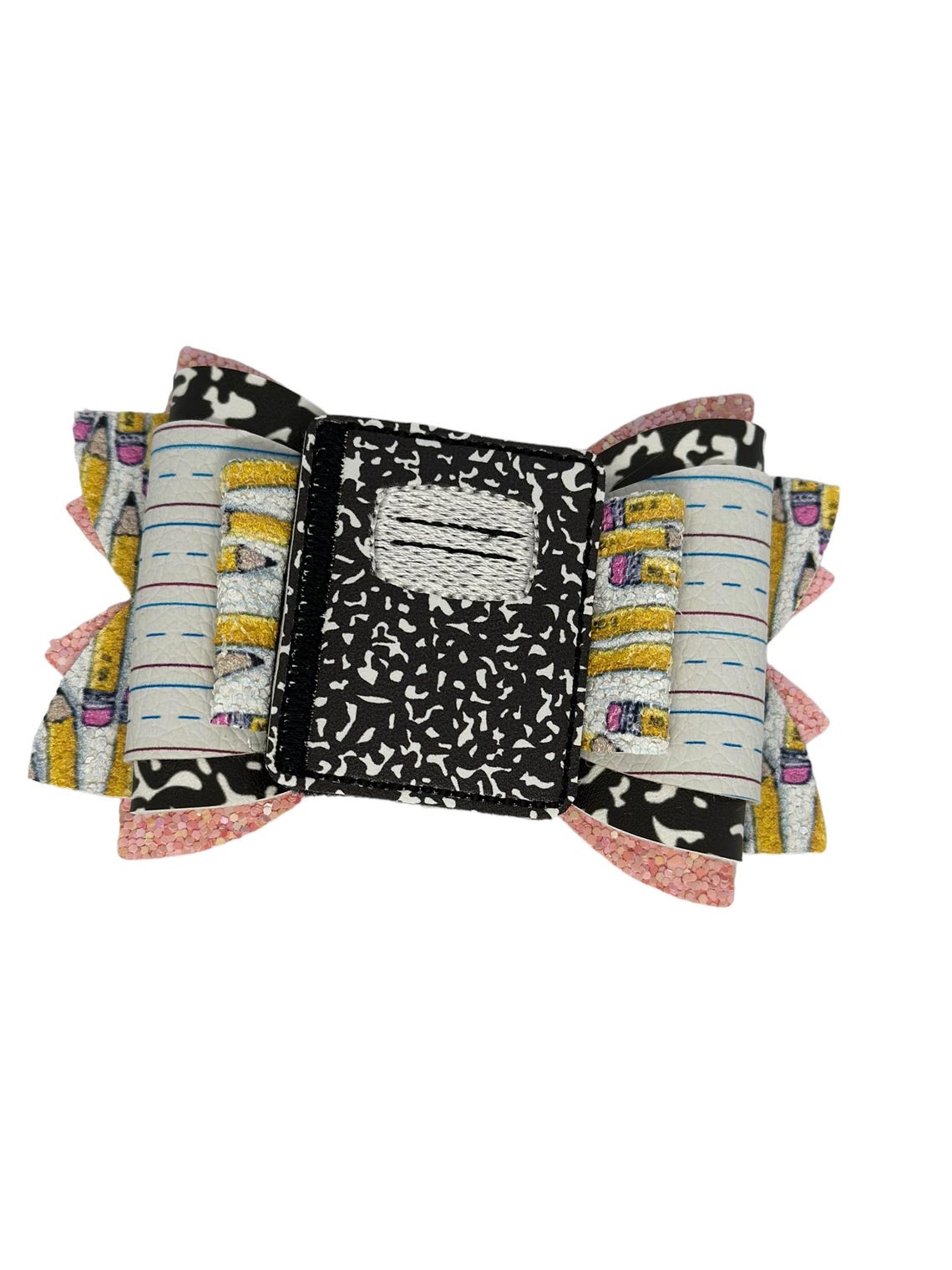 Back to School Pigtail Bows, Pencil and Paper Bows, School Bows, Pencil ...