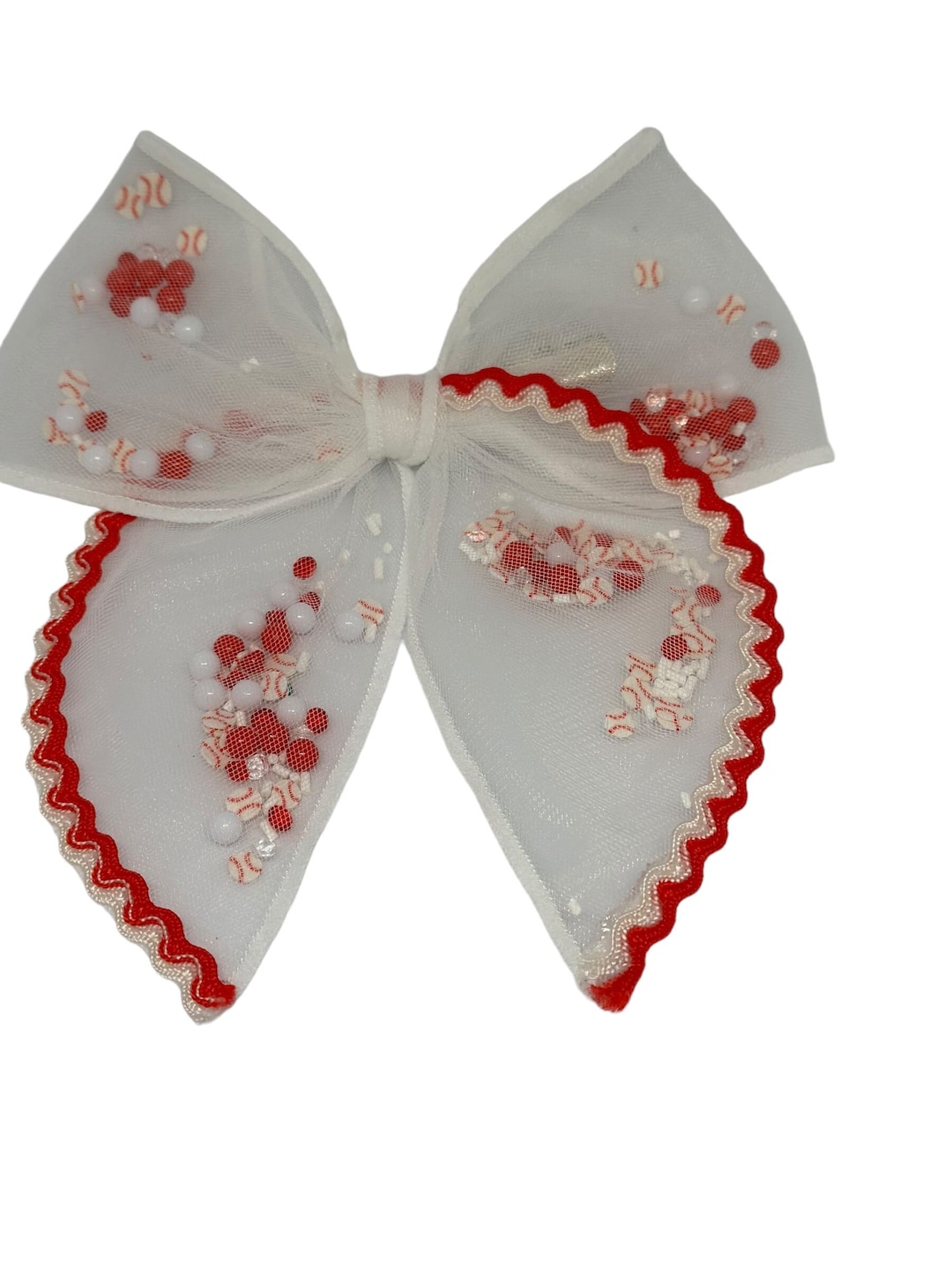 Sports Bow, Baseball Shaker Bow, School Sports Bow, Mesh Shaker Bow ...