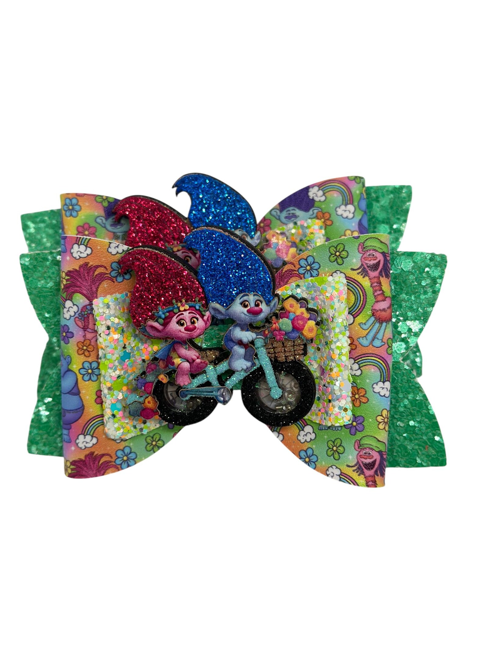 Girls Troll Bows, Troll Pigtails Bows, Branch and Poppy Bows, Branch ...
