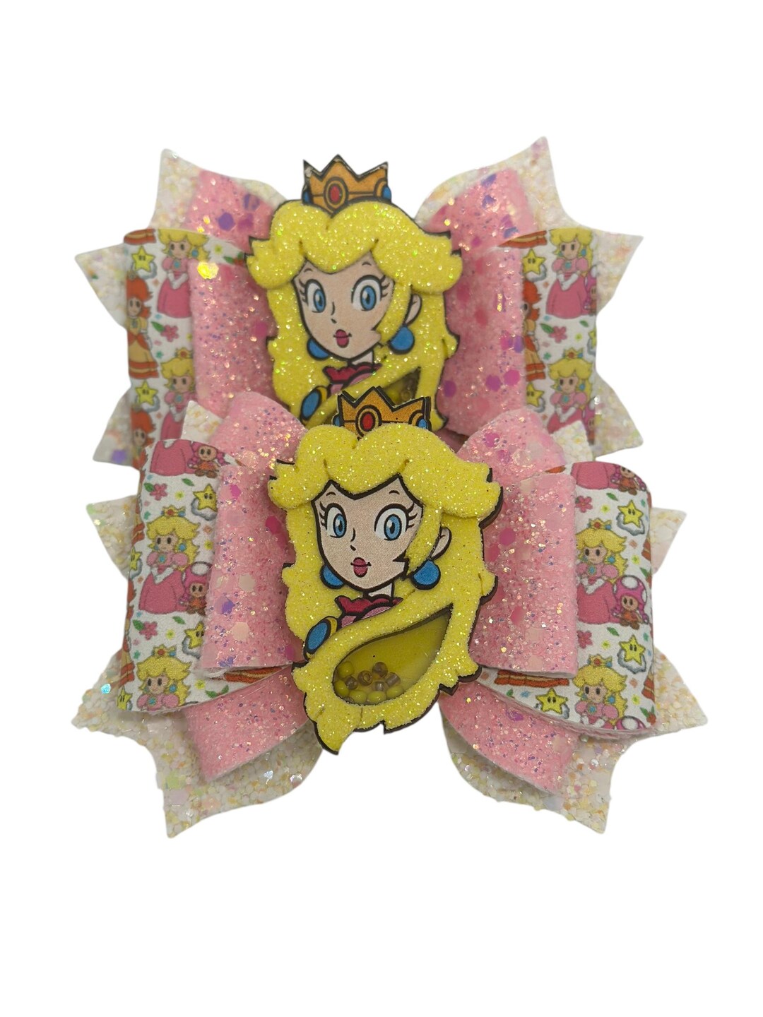 Princess Bows, Video Game Princess Bows, Cute Pigtail Hair Bows, Shaker ...