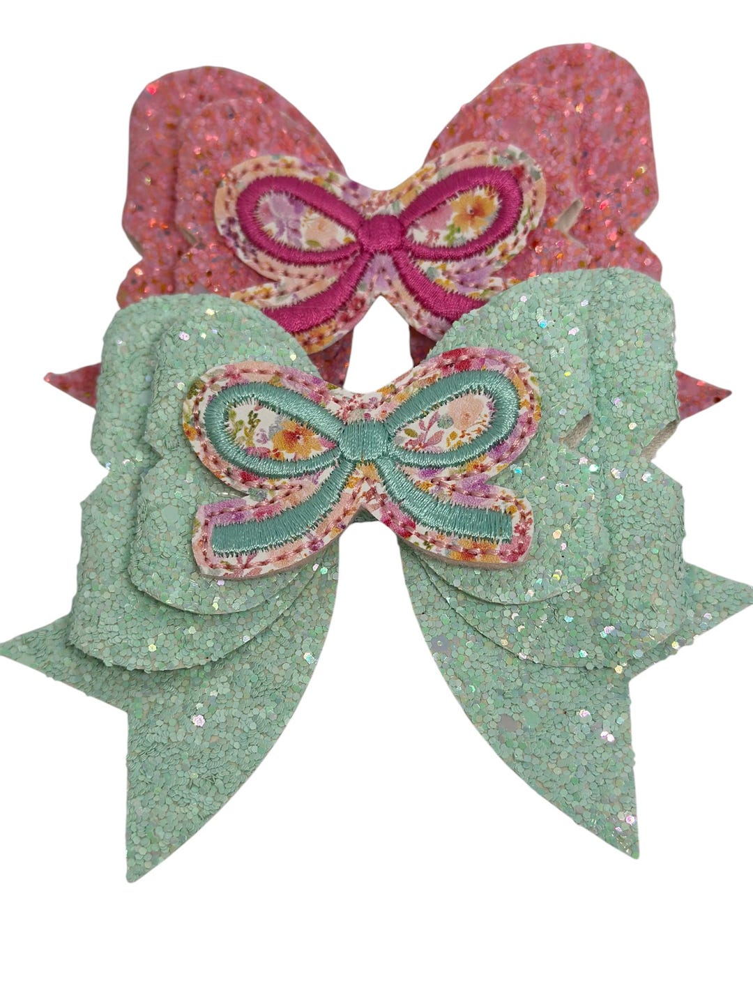 Spring Pastel Glitter Coquette Bow, Pastel Bows, Glitter Bows, Cute ...
