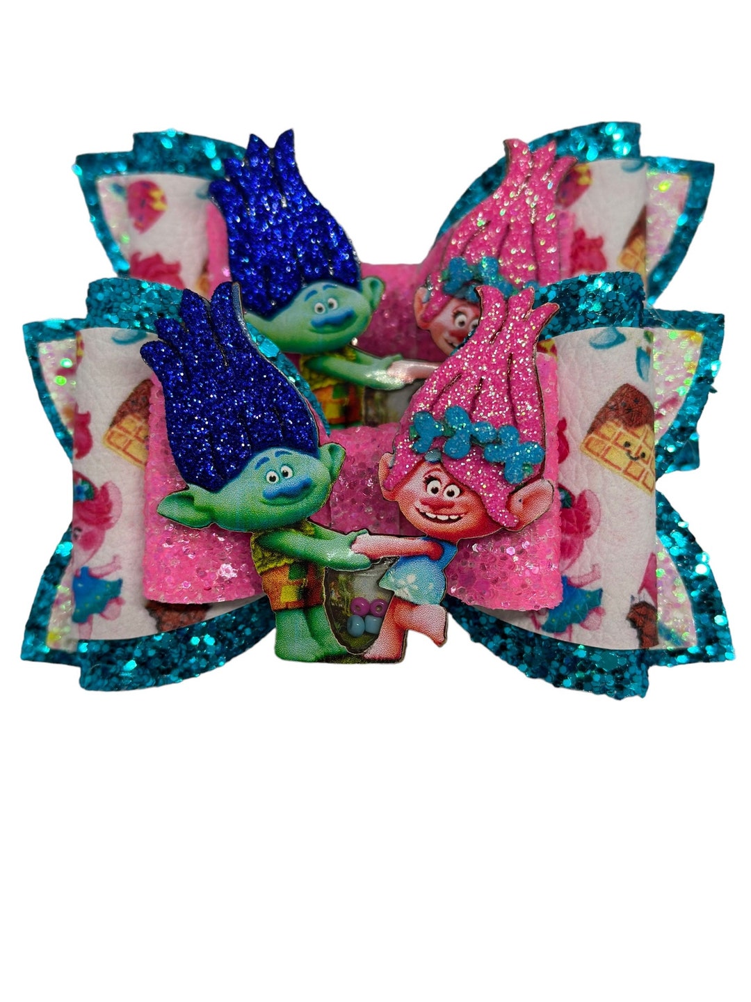 Girls Troll Bows, Troll Pigtails, Pigtail Bows, Cute Girls Gifts ...