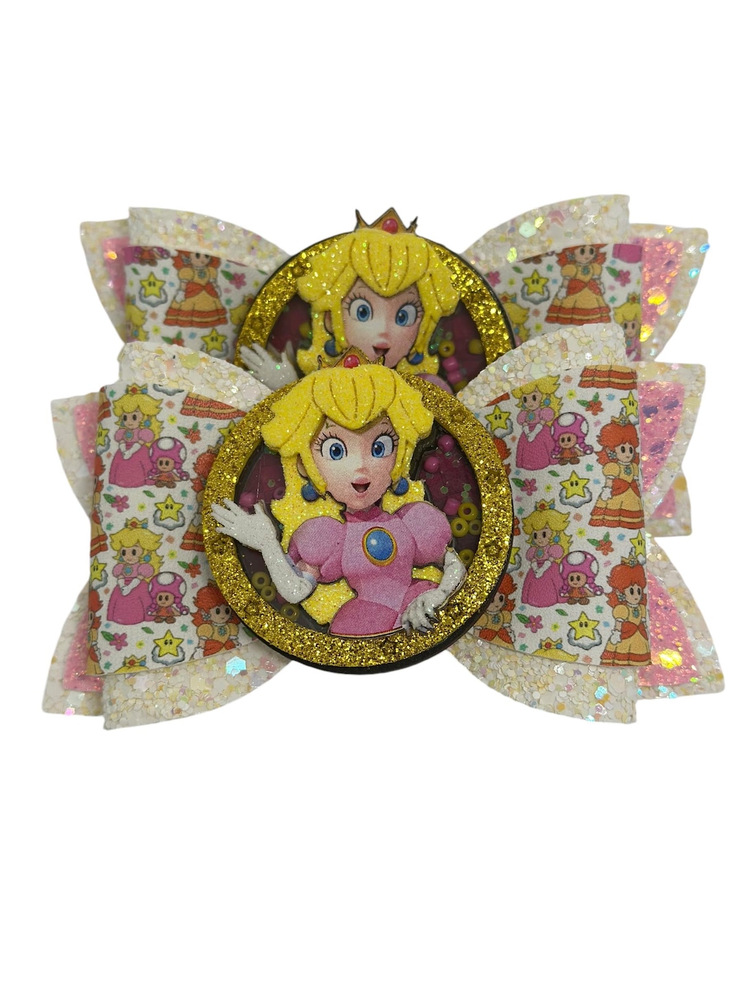 Princess Peach Bows, Mario Brothers Bows, Mario Bros Bows, Cute Pigtail ...