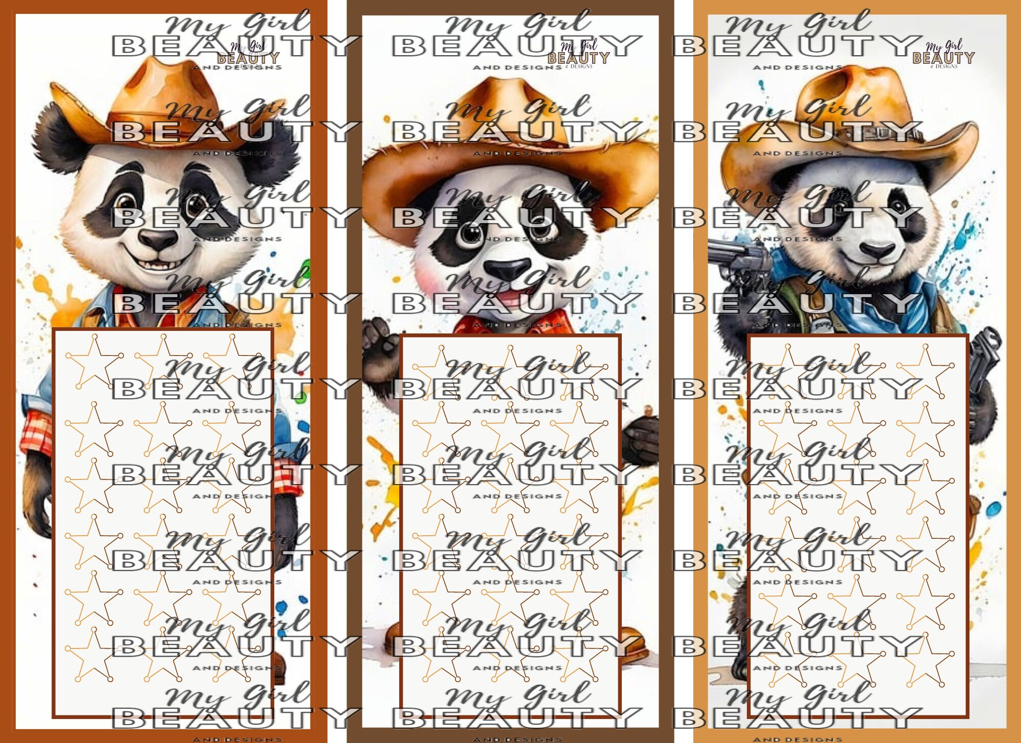 Cowboy Panda Savings - Etsy