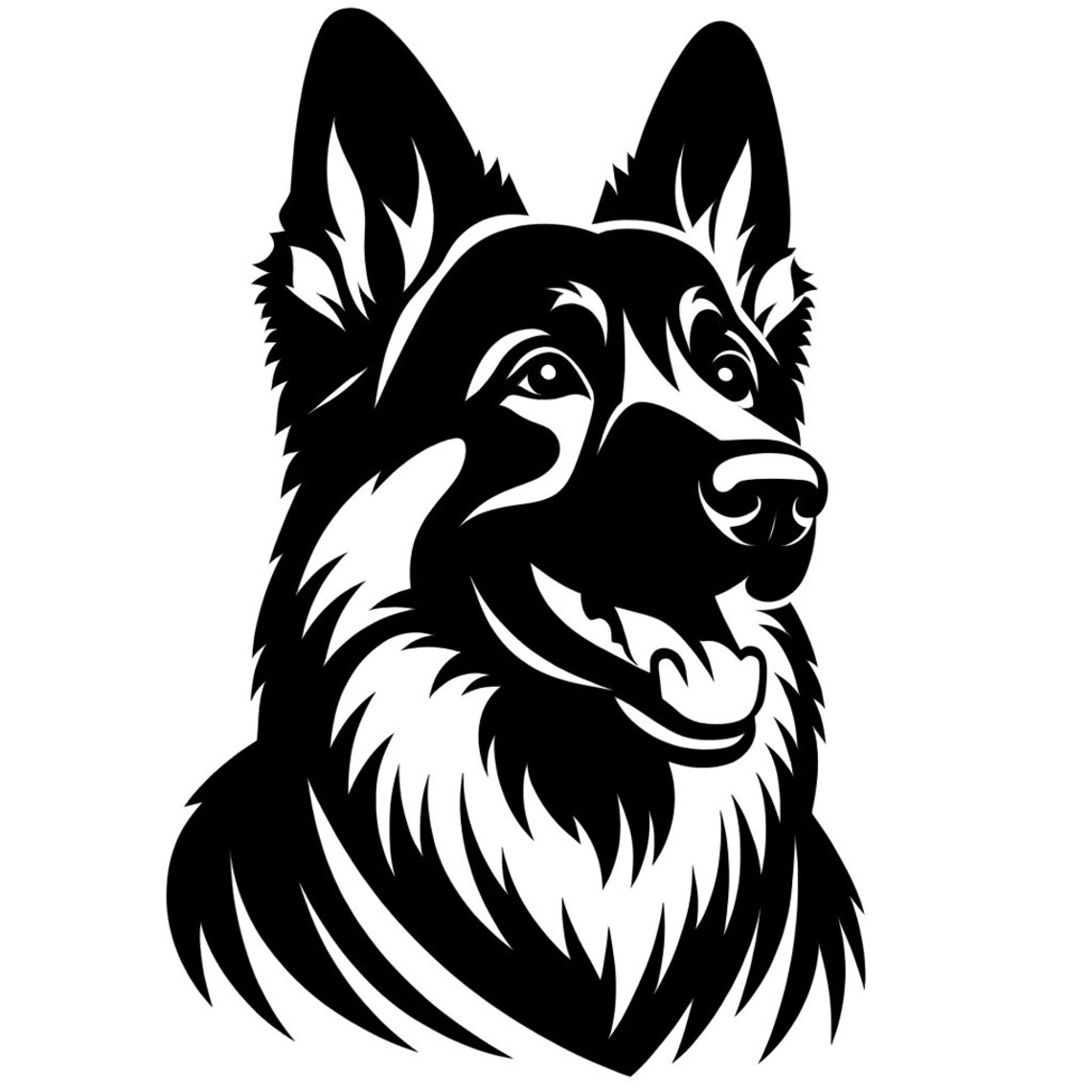 SMILING GERMAN SHEPHERD Svg, Smiling German Shepherd Svg Files for ...