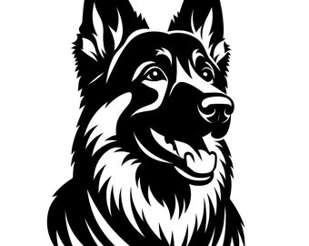 FEMALE GERMAN SHEPHERD Svg, Female German Shepherd Svg Files for Laser ...