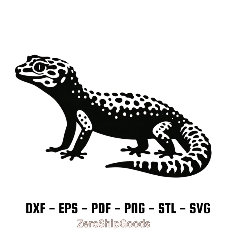 LEOPARD GECKO SVG Svg Png Dxf Eps Pdf Vector Graphic Cut File Laser ...
