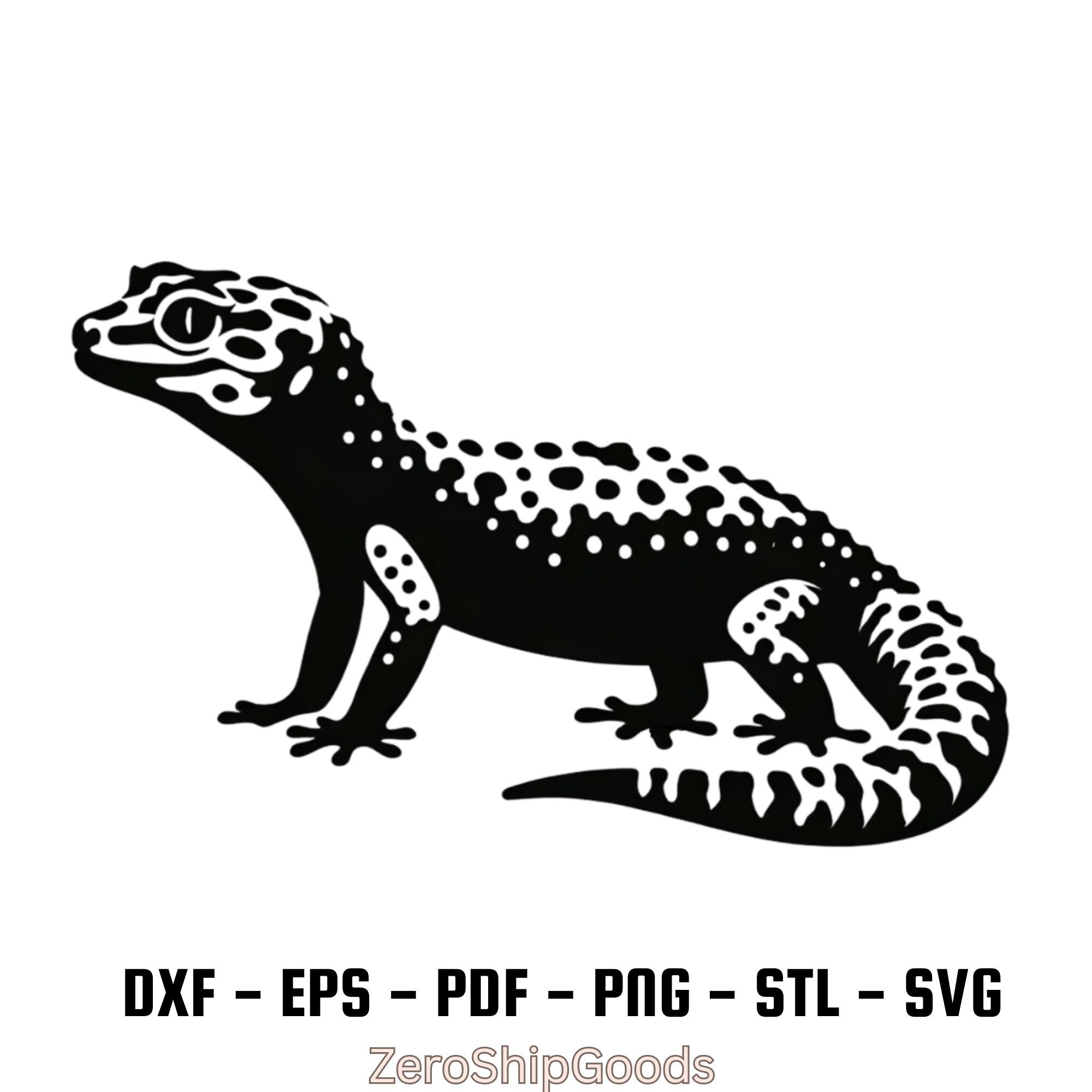 LEOPARD GECKO SVG | Svg Png Dxf Eps Pdf | Vector Graphic Cut File Laser ...