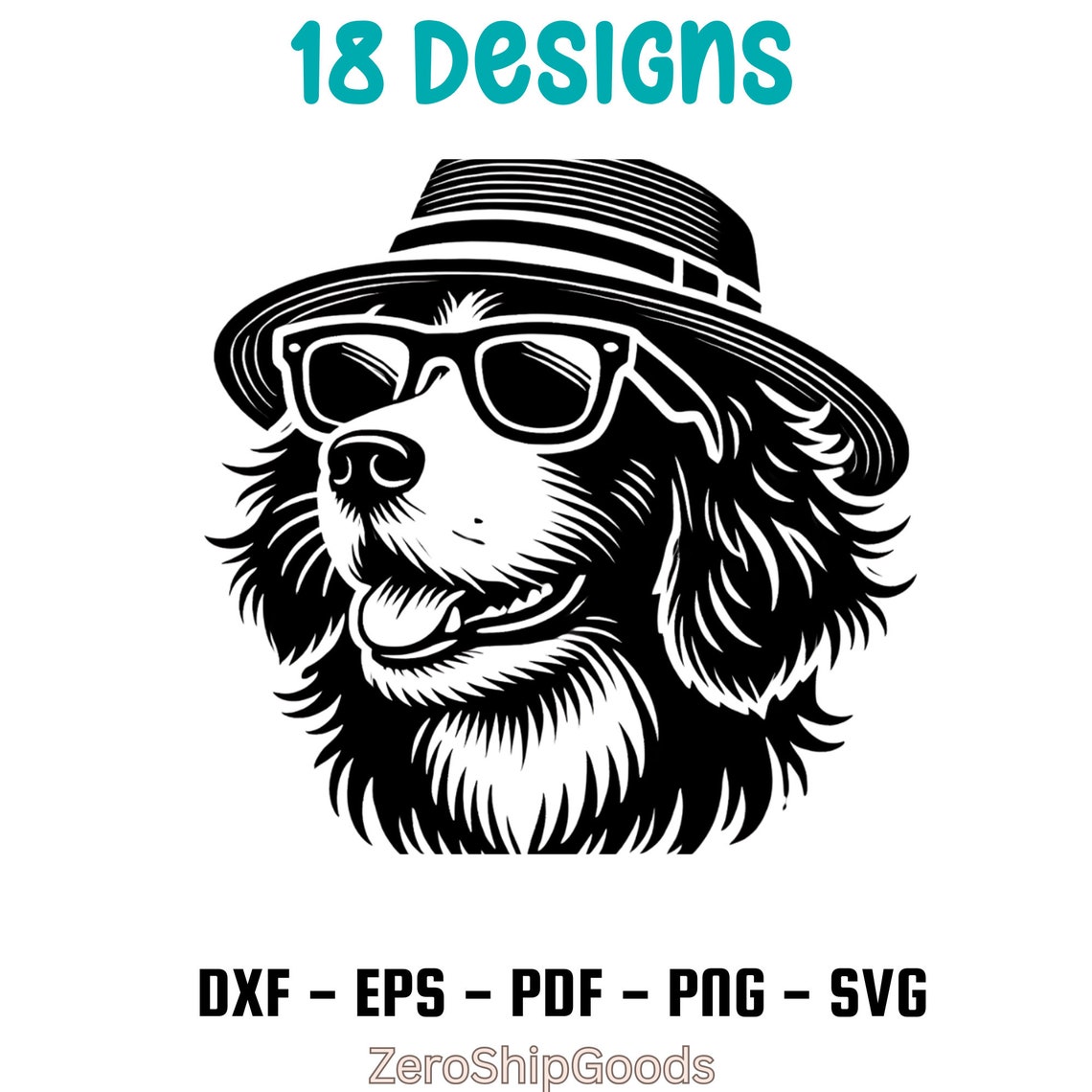 Bernedoodle Dog Svg Bundle Files for Cricut, Shirt Design, Cute Face ...