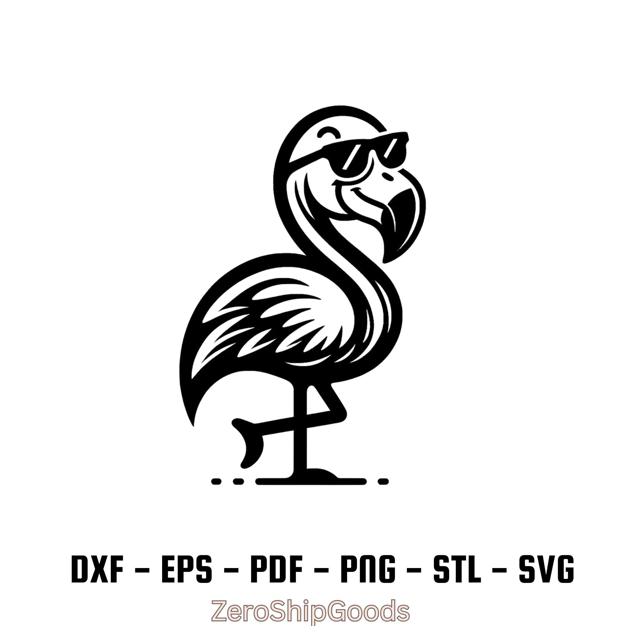 FLAMINGO BUNDLE SVG, Flamingo With Sunglasses, Dxf, Flamingo Svg Files ...