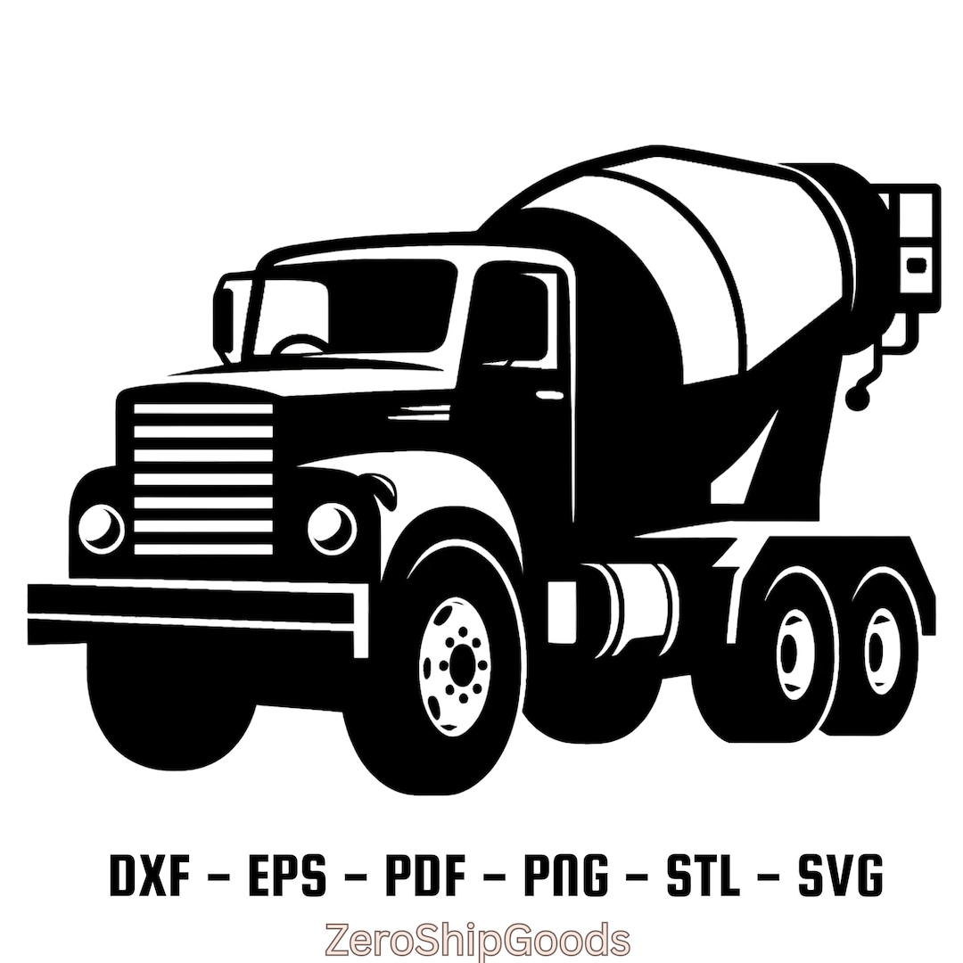 CEMENT MIXER SVG Concrete Mixer Truck Svg Cement Truck Svg Construction ...