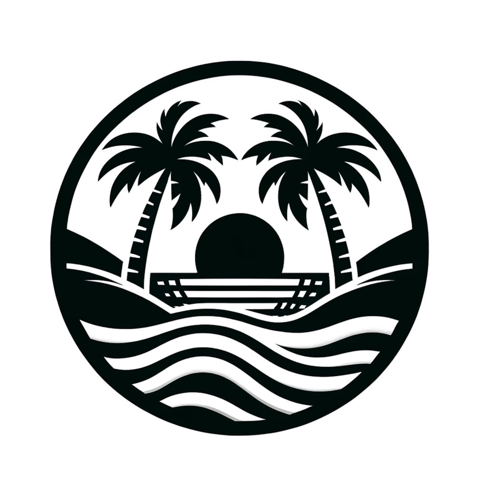 PALM TREE SVG, Palm Tree Scene Svg Bundle, Svg Cricut, Silhouette, Png ...