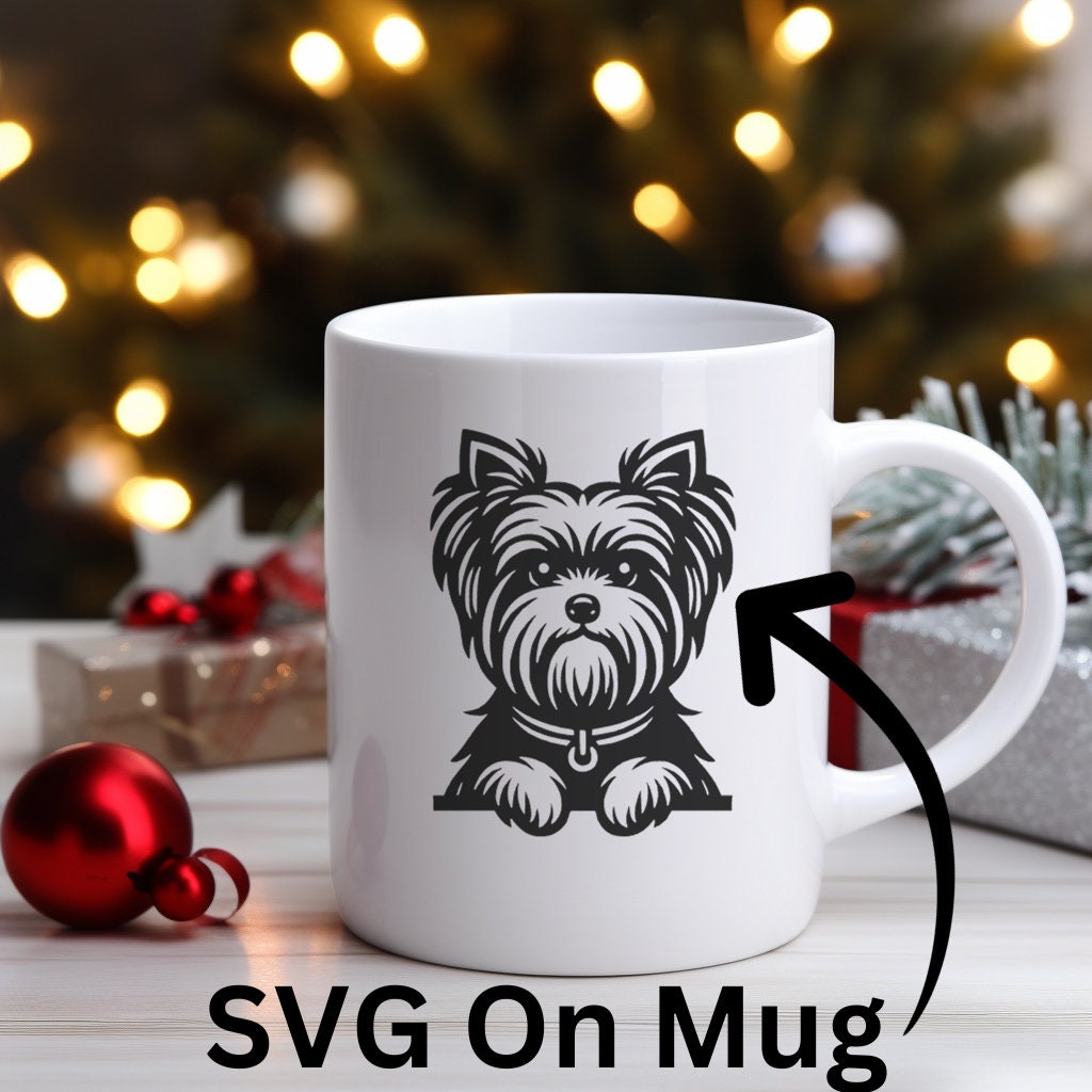 PEEKING YORKIE Svg Peeking Yorkie Svg Files for Laser Svg - Etsy