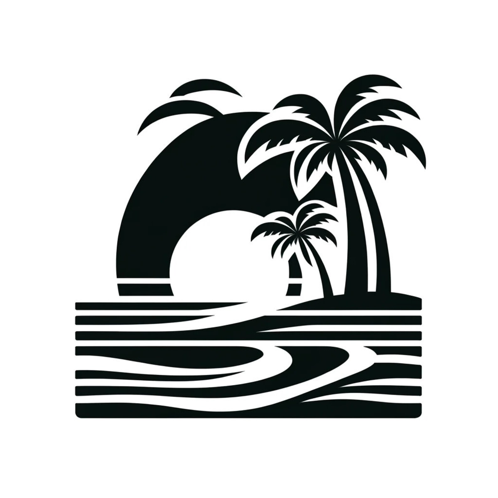 PALM TREE SVG, Palm Tree Scene Svg Bundle, Svg Cricut, Silhouette, Png ...