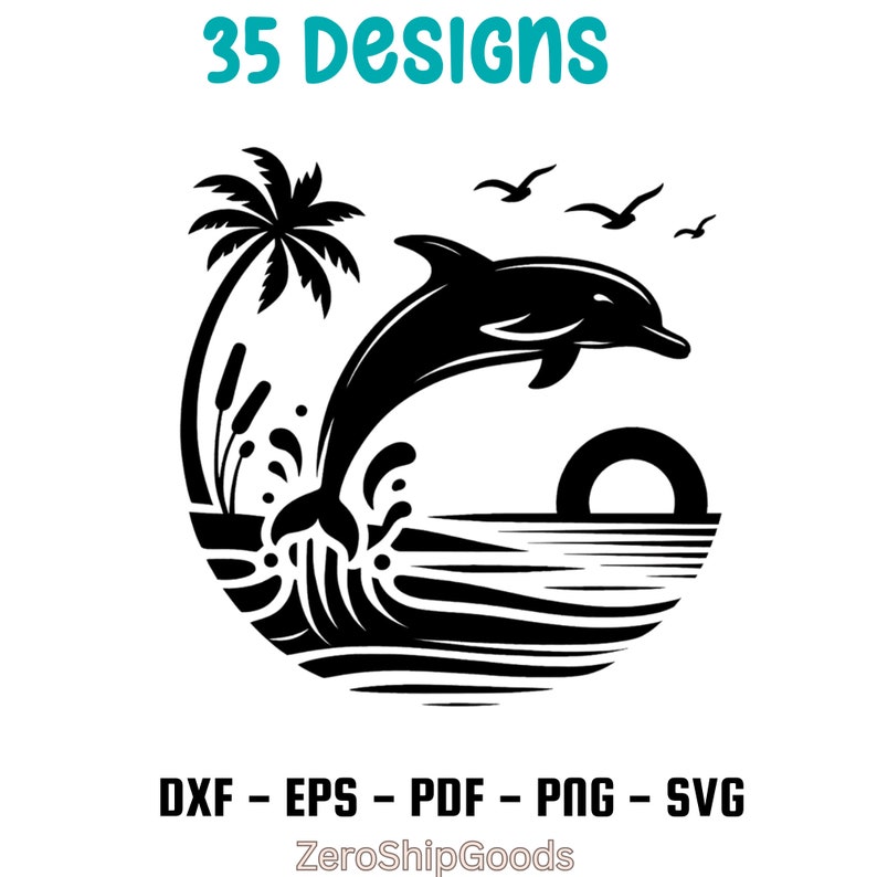 Dolphin SVG Bundle, Funny Dolphin, Dolphin Cricut, Ocean Scene Svg ...