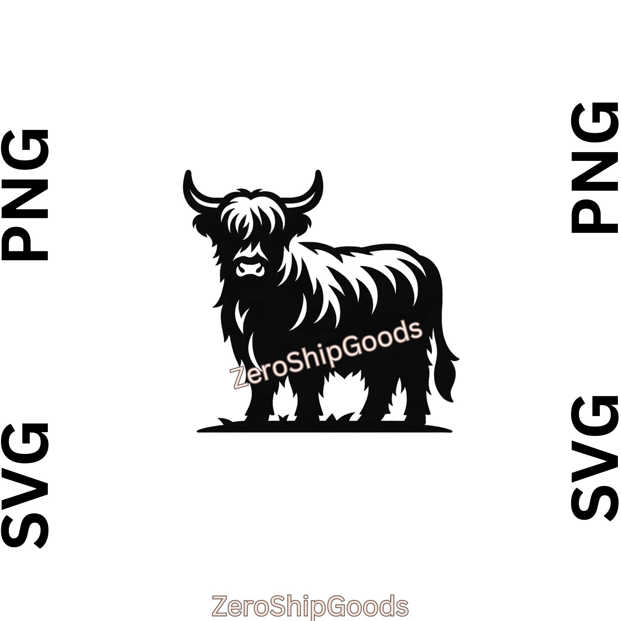 HIGHLAND COW SVG, Highland Cow Vector, Cow Svg - Cricut, Silhouette ...