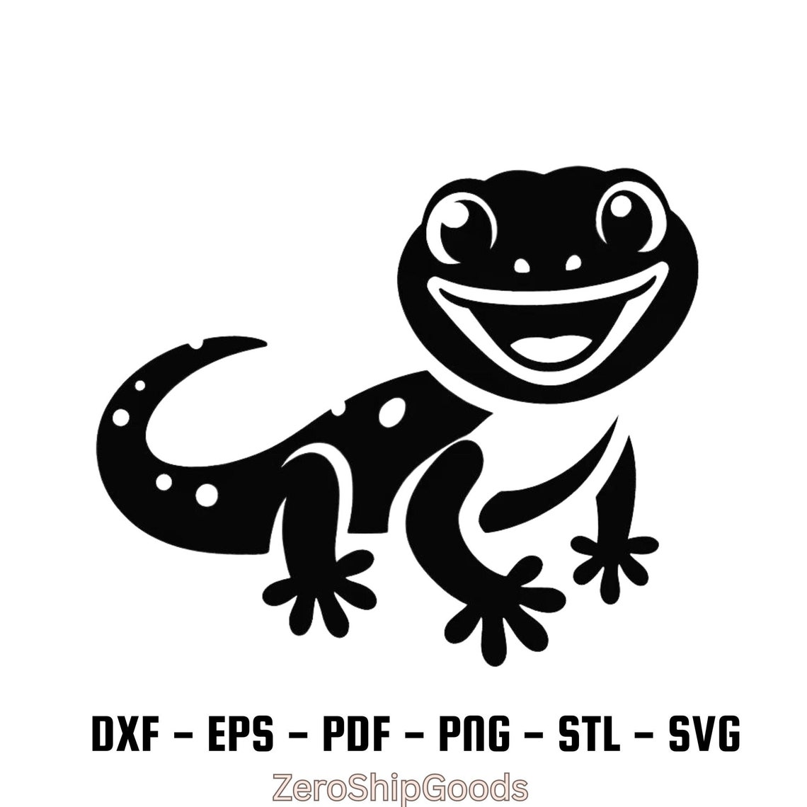 Happy LEOPARD GECKO SVG Svg Png Dxf Eps Pdf Vector Graphic Cut File ...