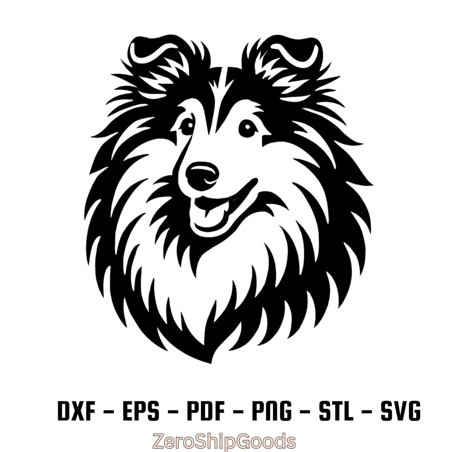 HAPPY SHETLAND SHEEPDOG Svg, Happy Male Shetland Sheep Dog Svg Files ...