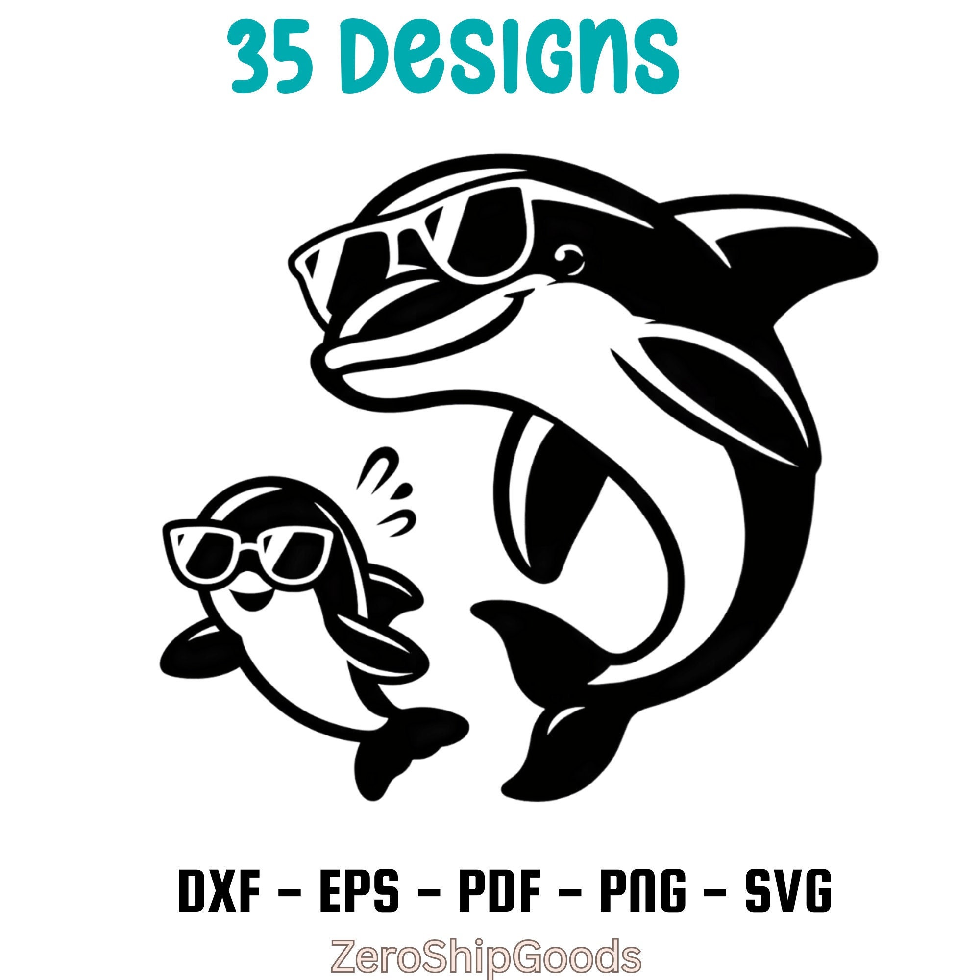 Dolphin SVG Bundle, Funny Dolphin, Dolphin Cricut, Ocean Scene Svg ...