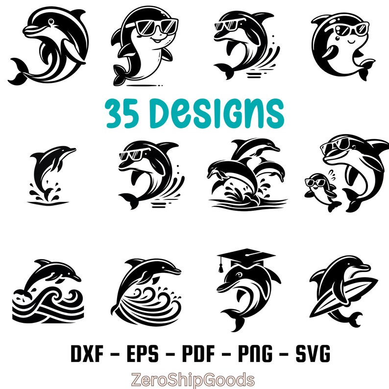 Dolphin SVG Bundle, Funny Dolphin, Dolphin Cricut, Ocean Scene Svg ...